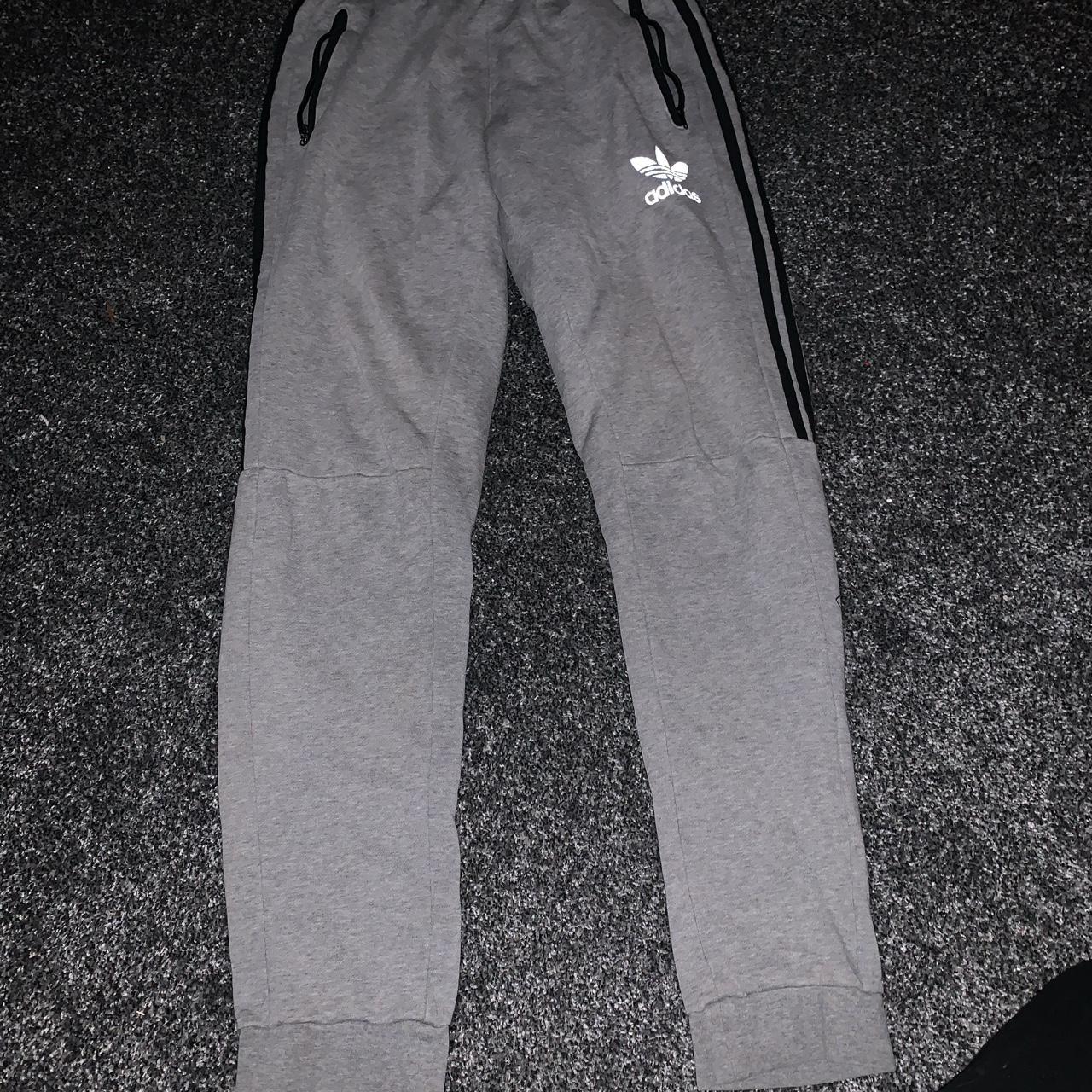 Adidas pants with reflective logo Doesn’t have a... - Depop