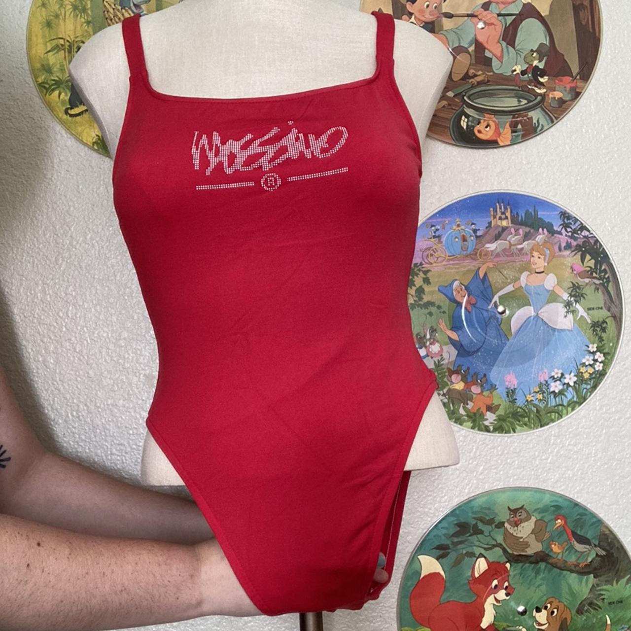 Mossimo red bay watch/ lifeguard style bathing suit.... - Depop