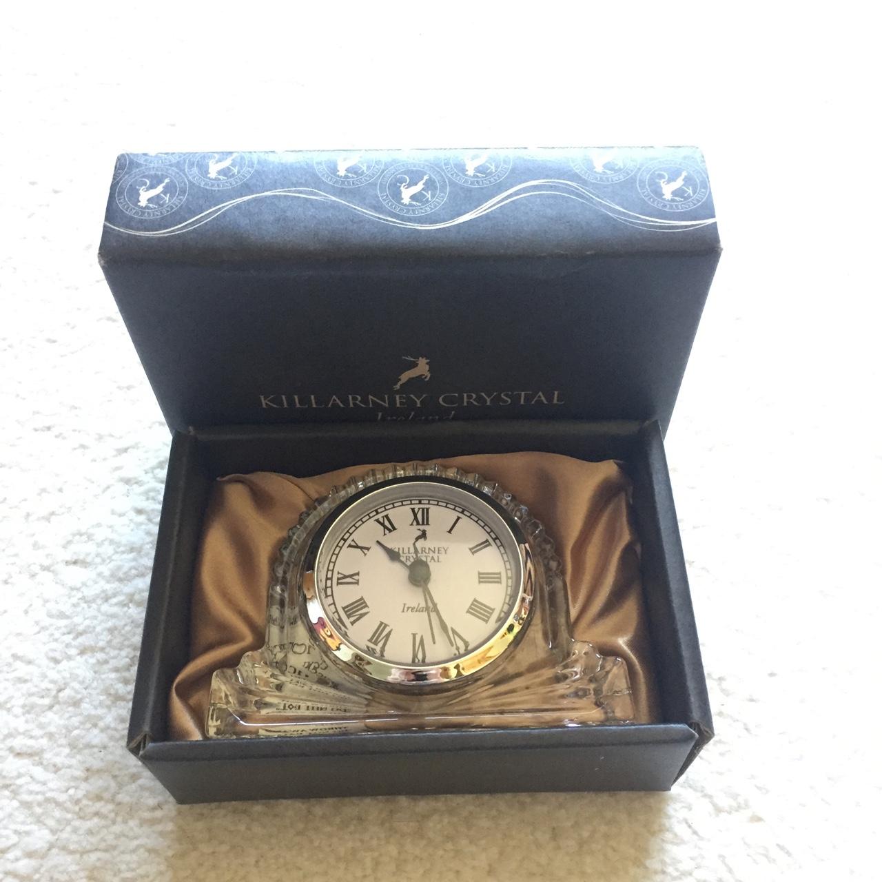 •Killarney Crystal• Trinity Mantle Clock - BRAND... - Depop