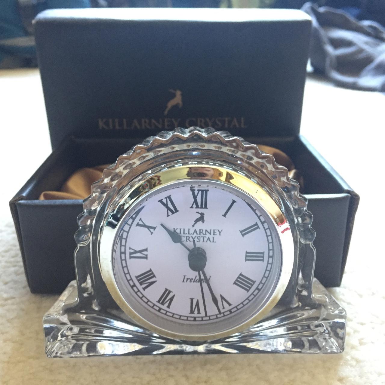 •Killarney Crystal• Trinity Mantle Clock - BRAND... - Depop