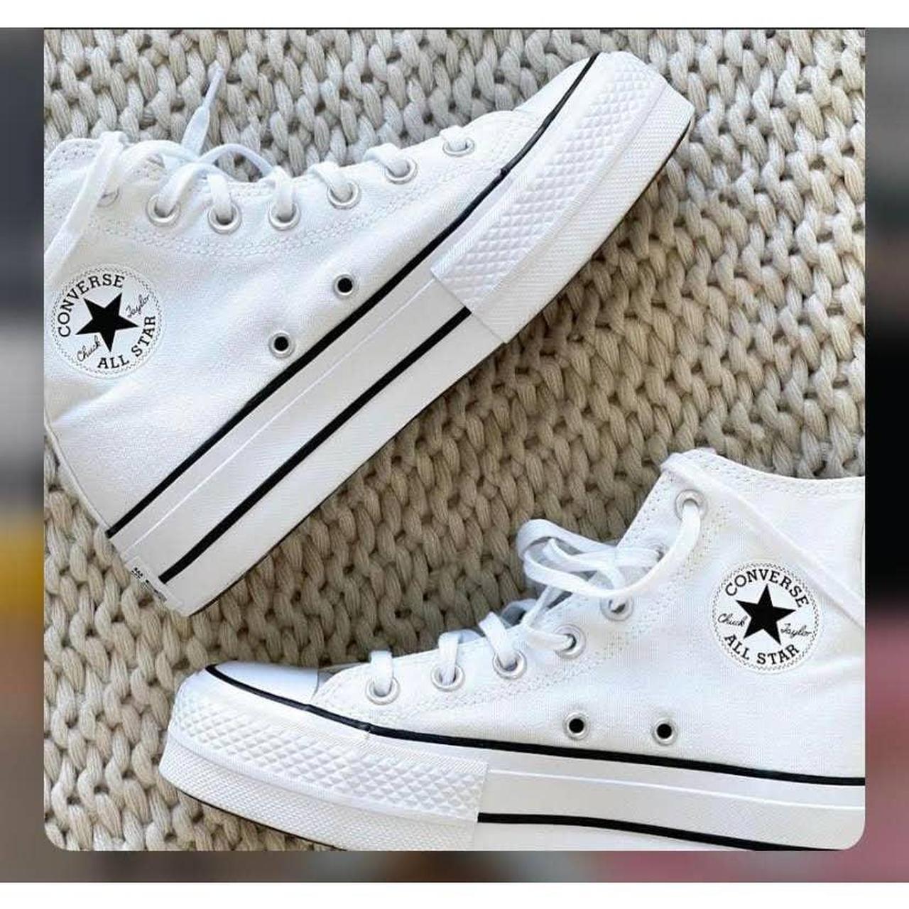 White Chuck Taylor All Star Lift Platform High... - Depop