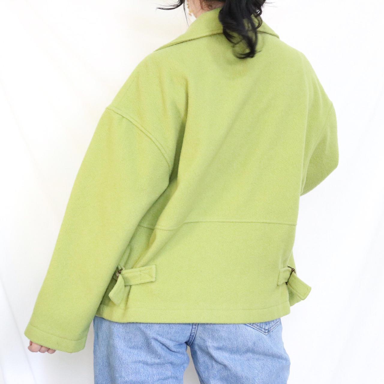 Vintage lime green jacket💚💚 super cozy and perfect... - Depop