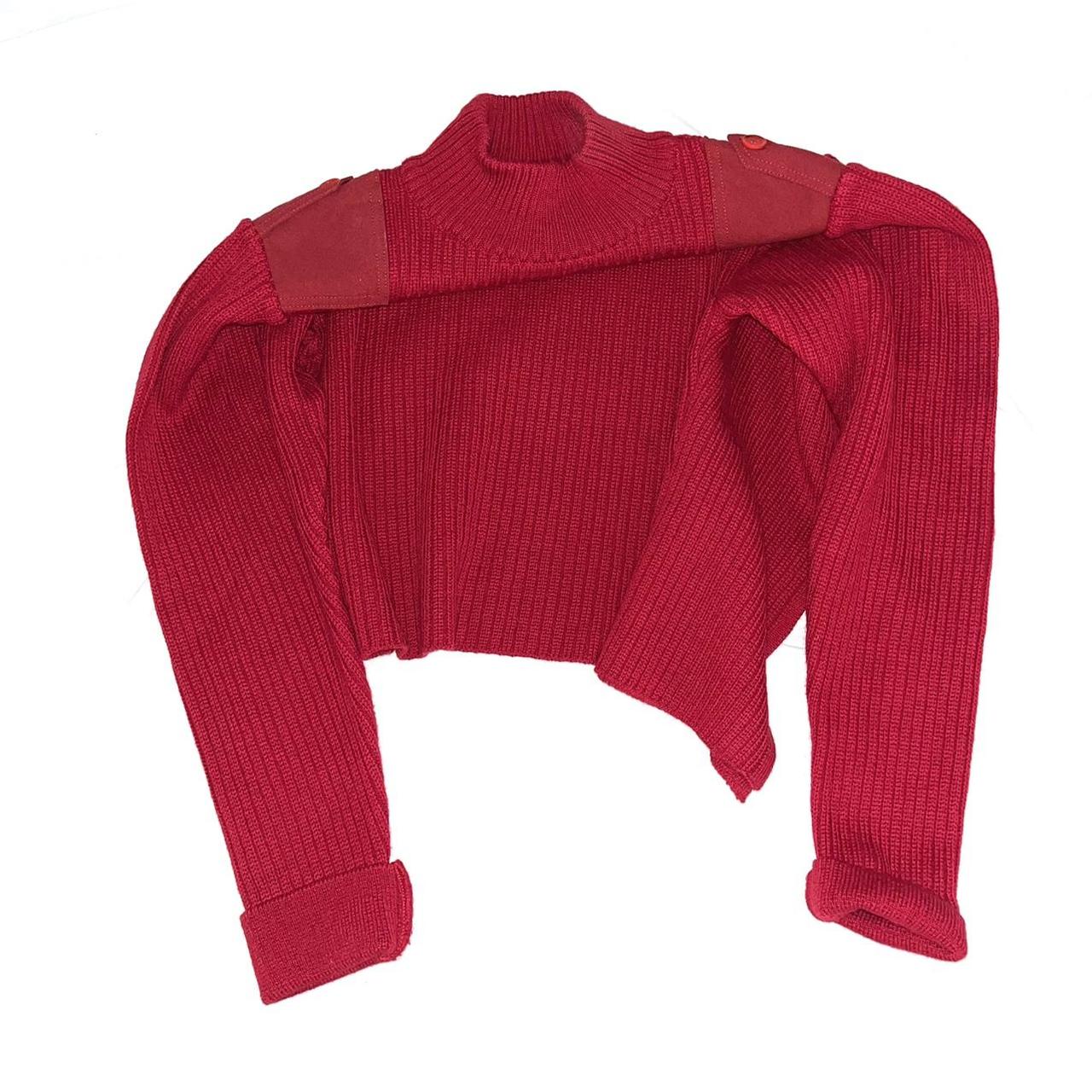 Y Project red fold over ribbed turtleneck sweater... - Depop