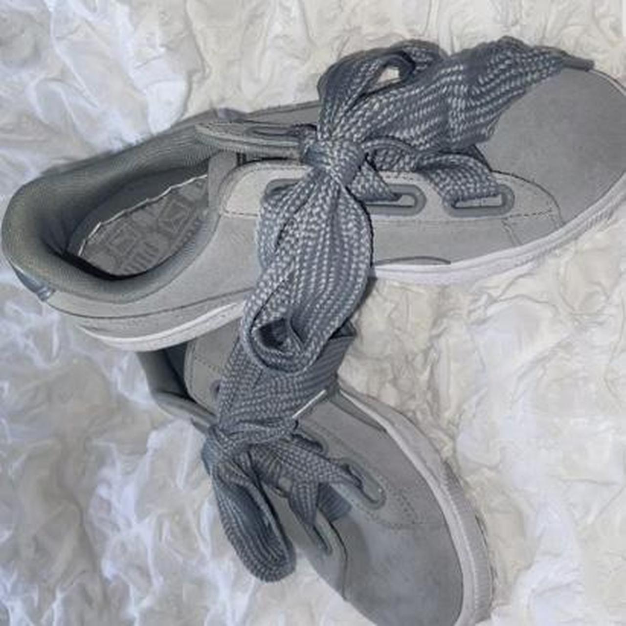 Women Blue Puma Suede Ribbon Trainer - Depop