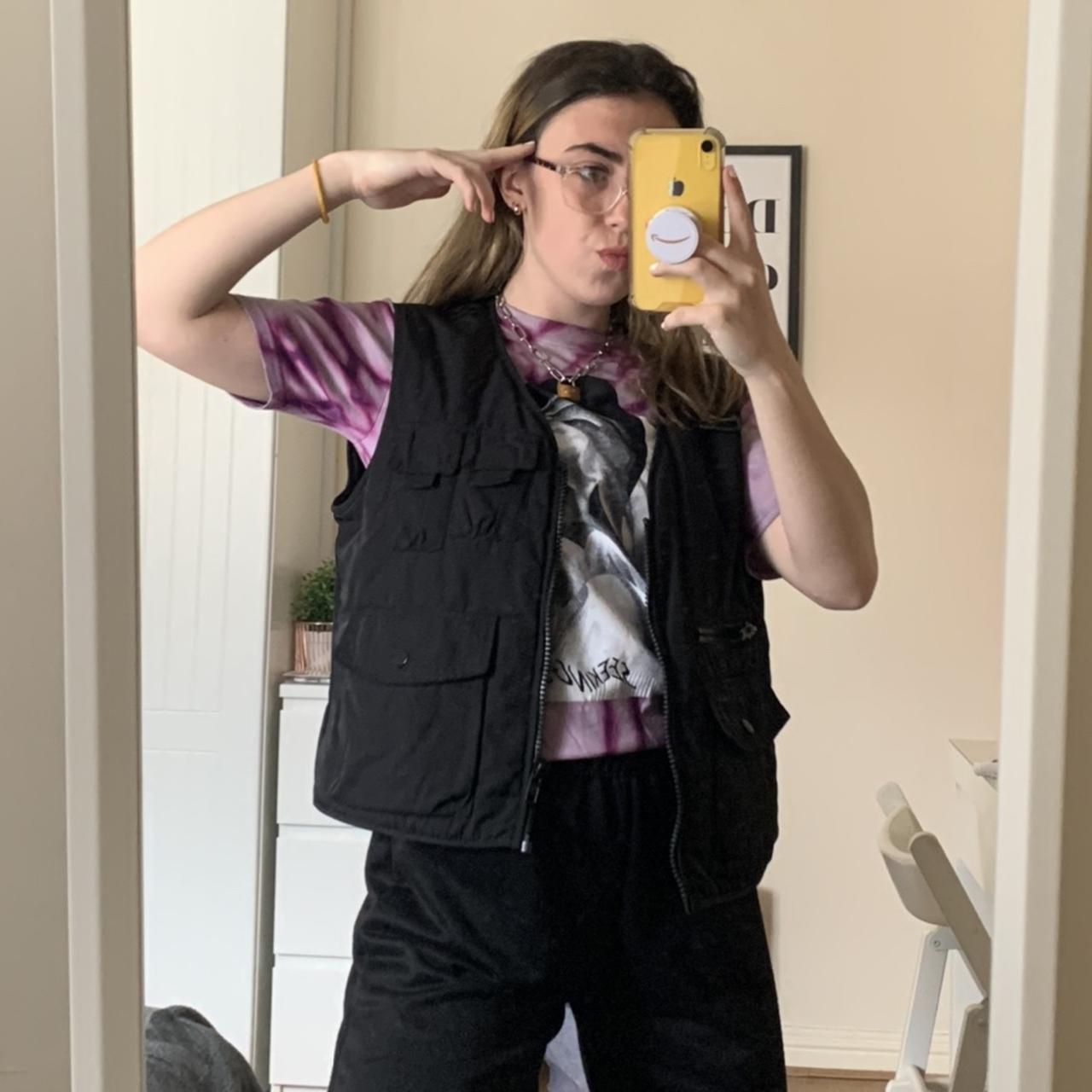 Black camera man vest so cute can’t style it thou - Depop