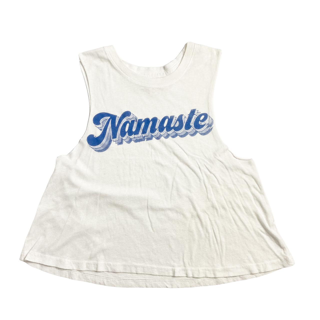 Spiritual Gangster Groovy Namaste muscle tank Navy... | Depop