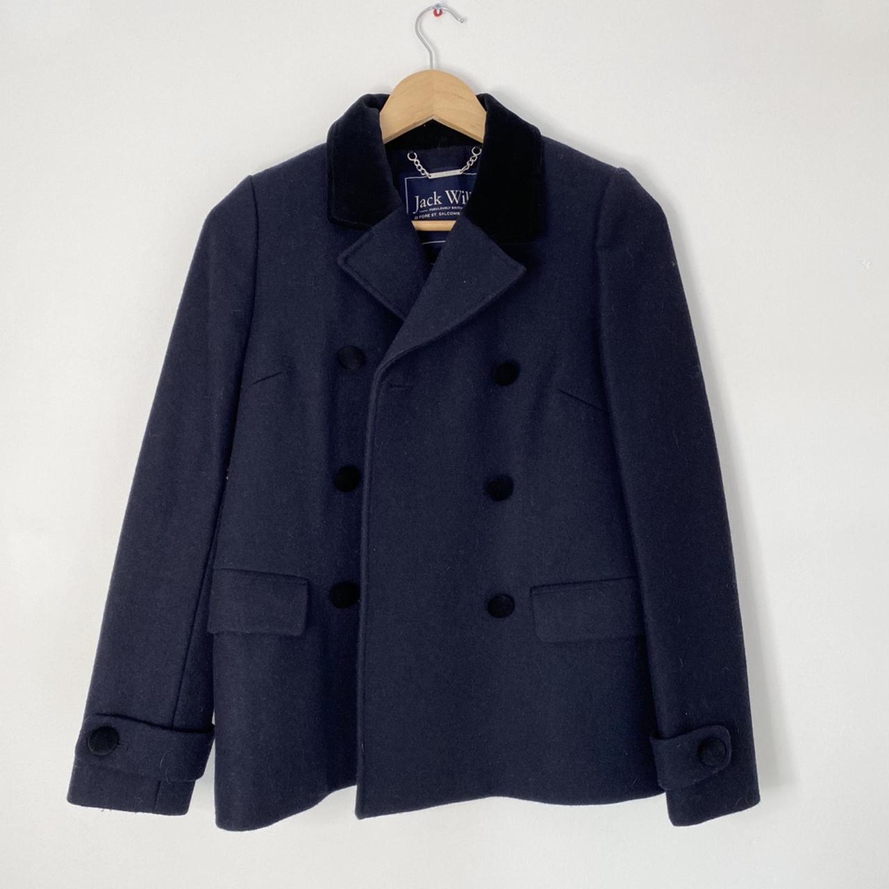 Jack Wills smart woollen pea coat, only ever been... - Depop