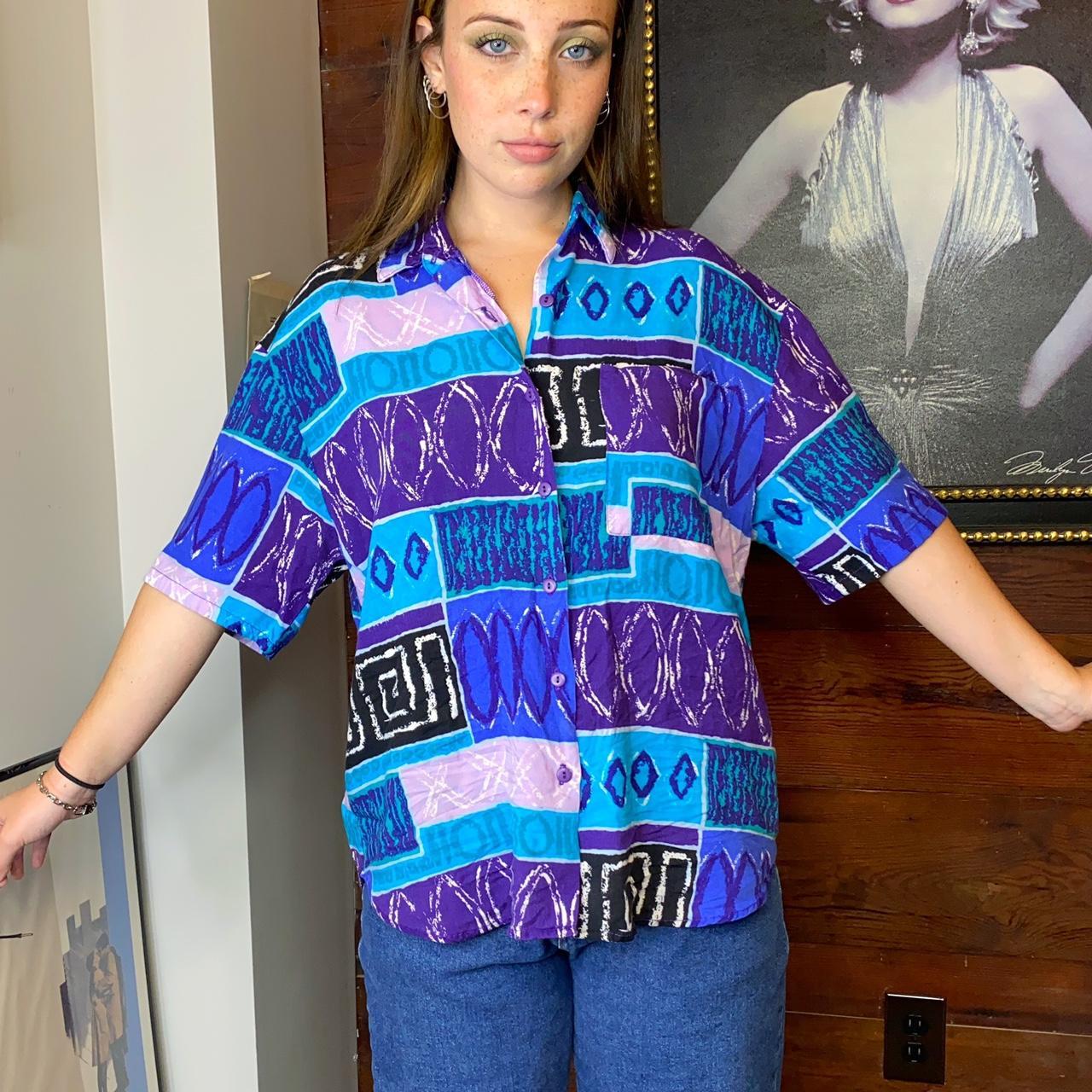 Bobbie Brooks Vintage 80s button up shirt Unisex... - Depop