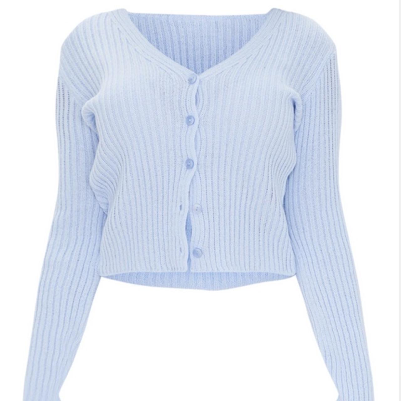 PLT BABY BLUE CARDIGAN SIZE SMALL SELLING FOR £10... - Depop