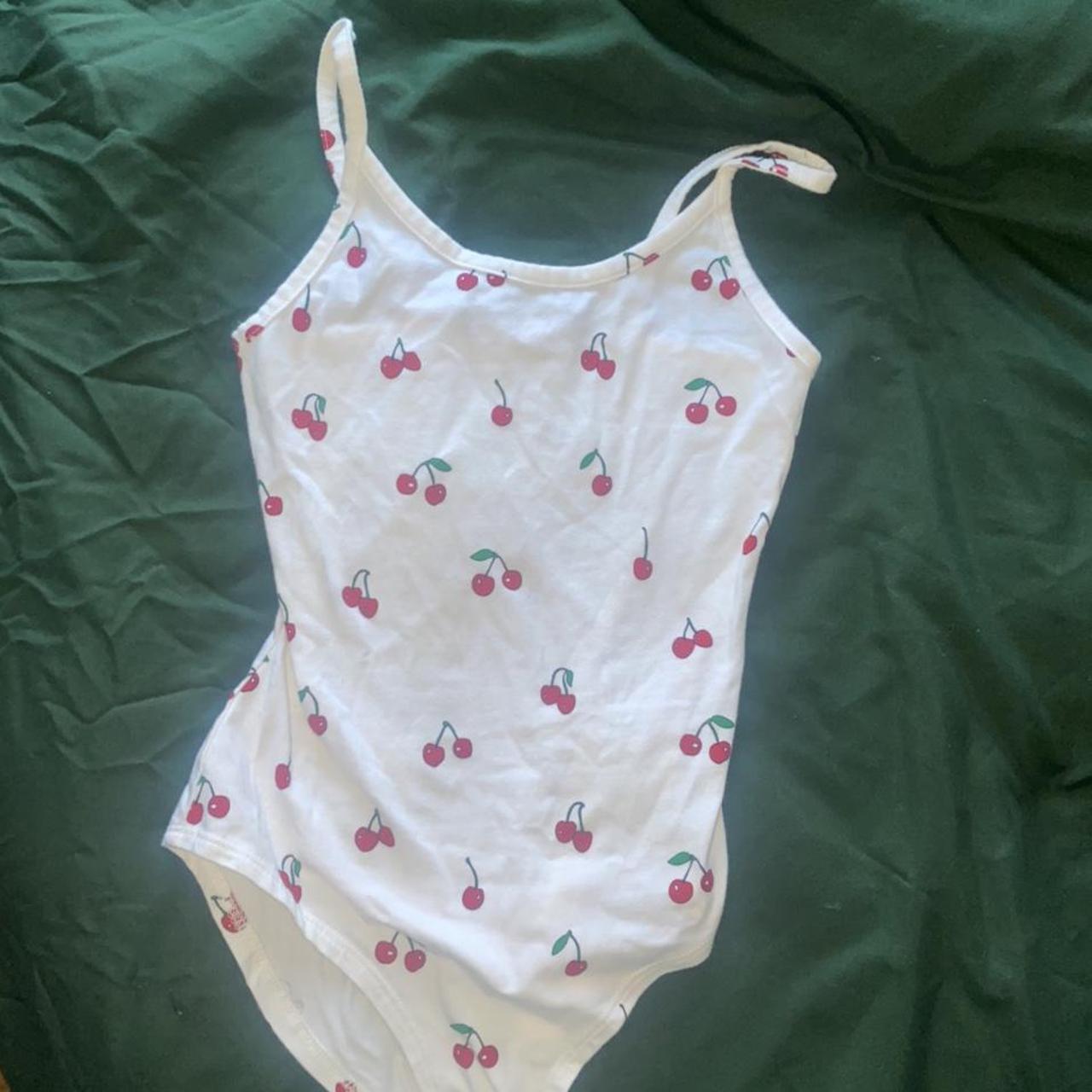 cutest primark cherry 🍒 bodysuit , so soft and comfy... - Depop