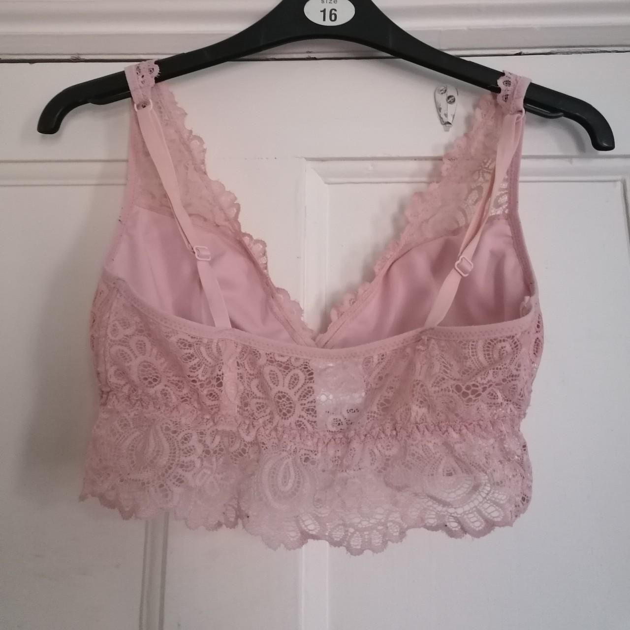Peacocks Women's Pink Bra | Depop
