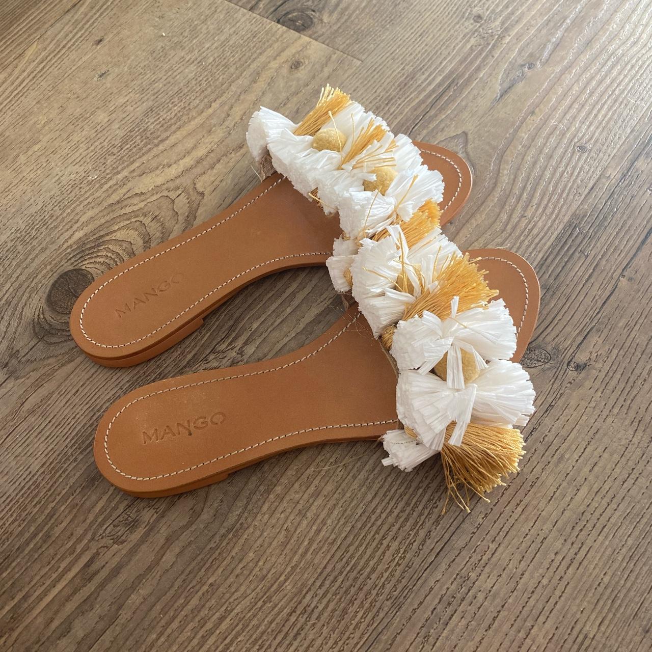 Mango slides, impeccable from the top, have worn... - Depop