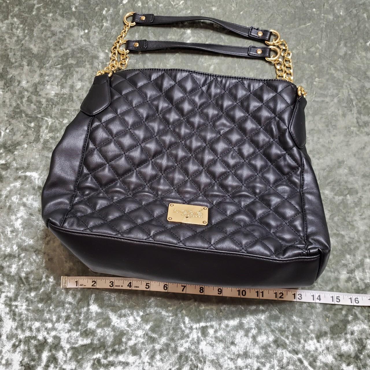 Bebe Black Quilted Shoulder Purse - Gently used... | Depop