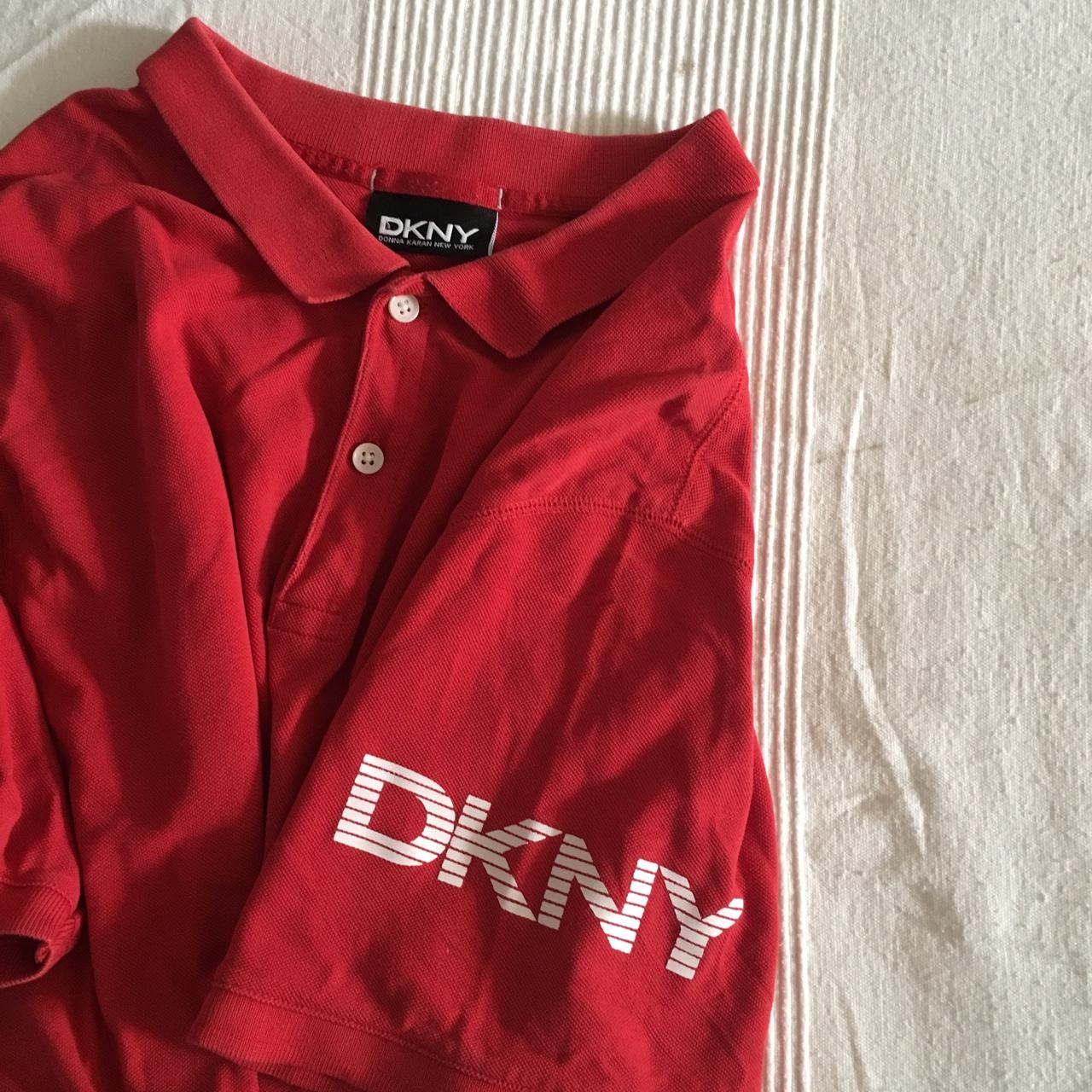 Great condition red DKNY polo #DKNY #red... - Depop