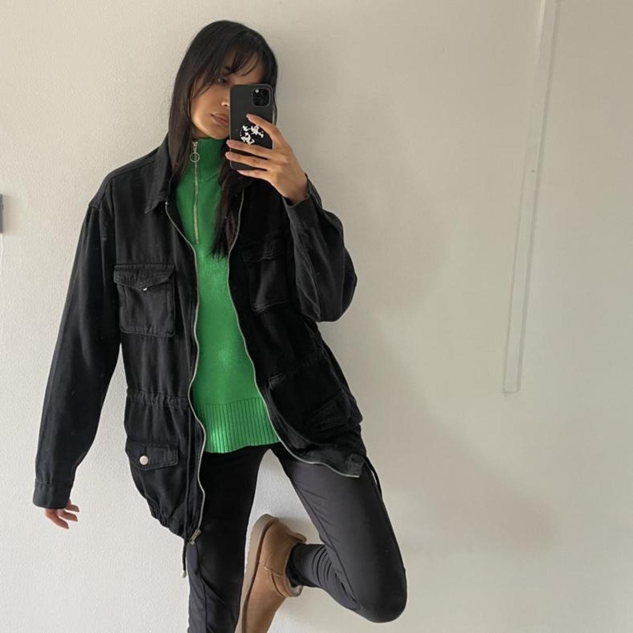 PLT black denim jacket. Never worn outside the... - Depop