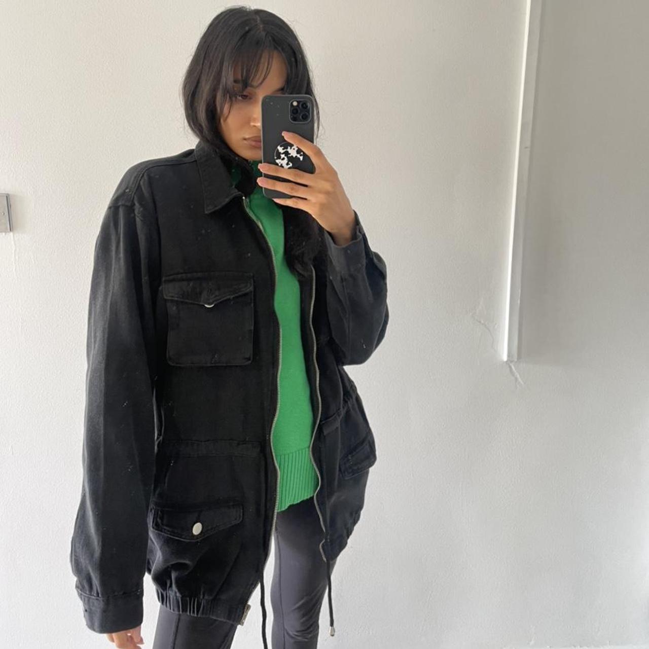 PLT black denim jacket. Never worn outside the... - Depop