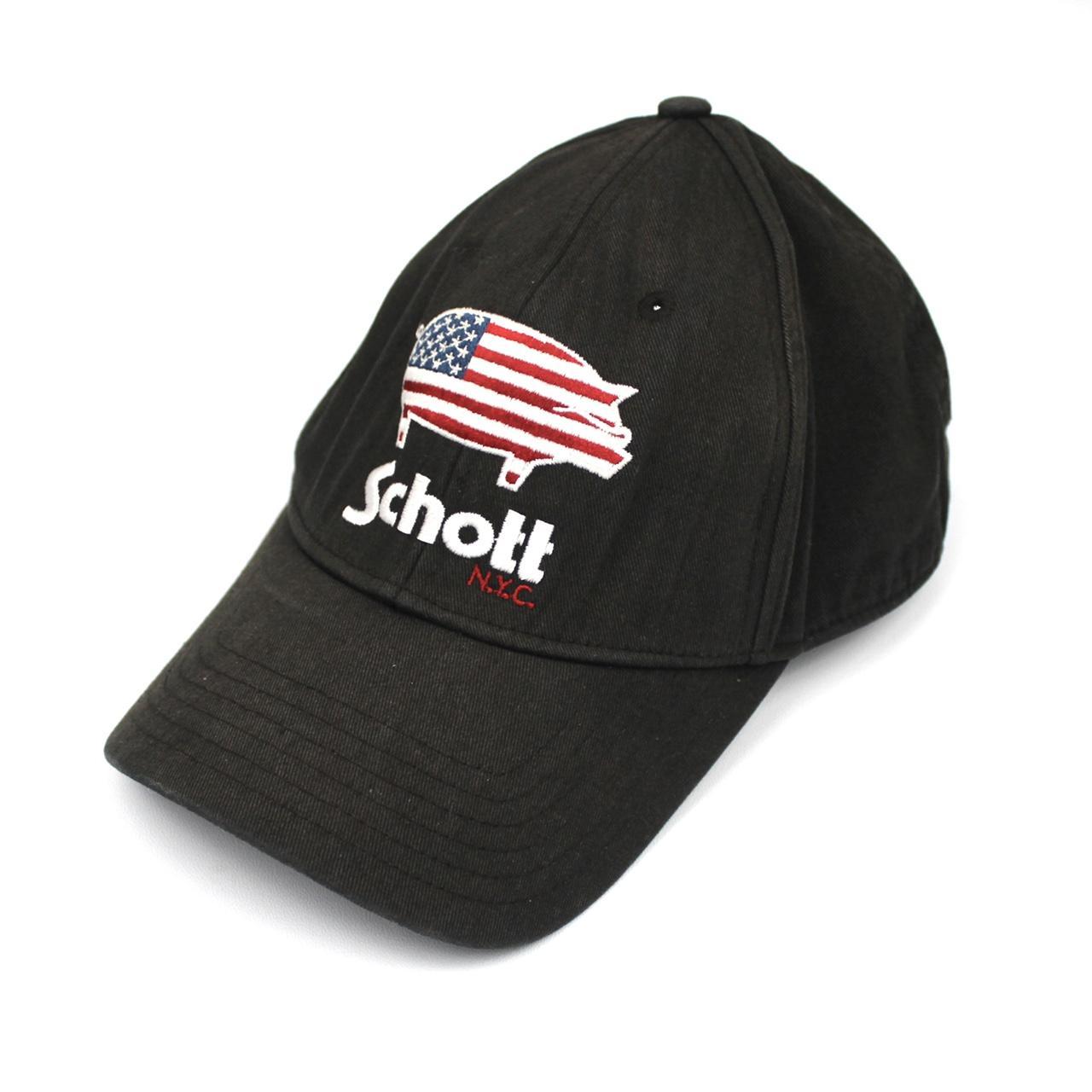 Schott NYC Faded Black Cap - OSFA - In good... - Depop