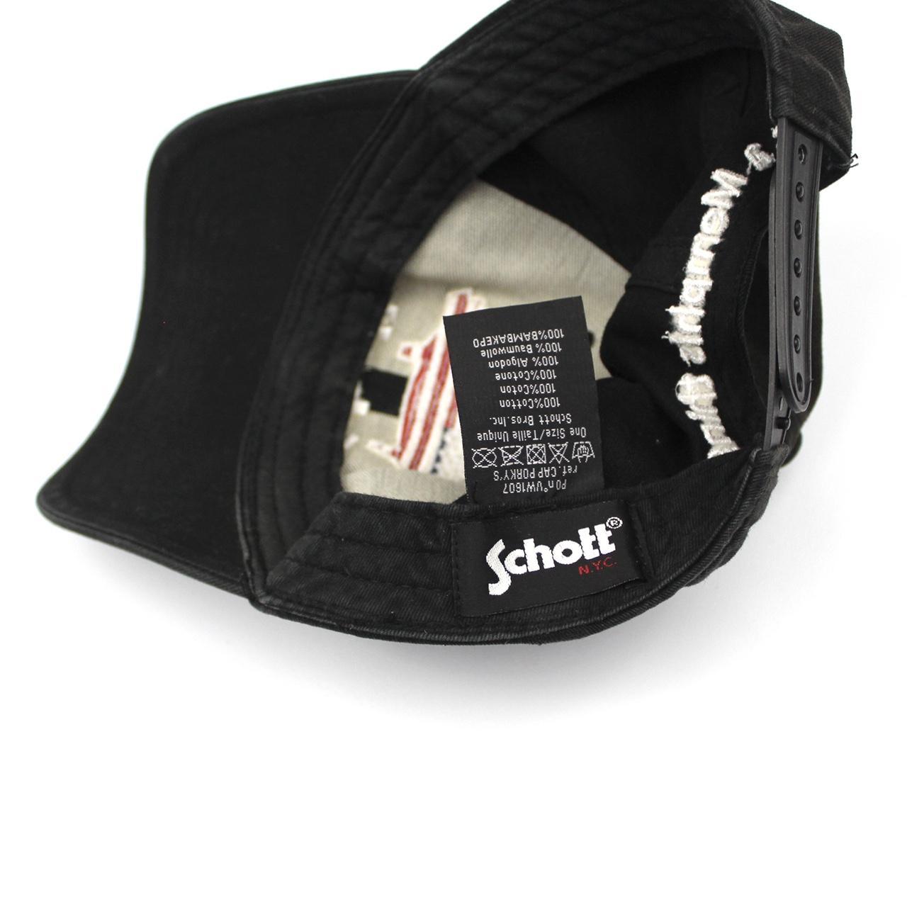 Schott NYC Faded Black Cap - OSFA - In good... - Depop