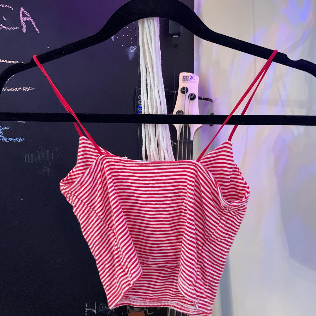 PacSun Women's Red and White Vest | Depop