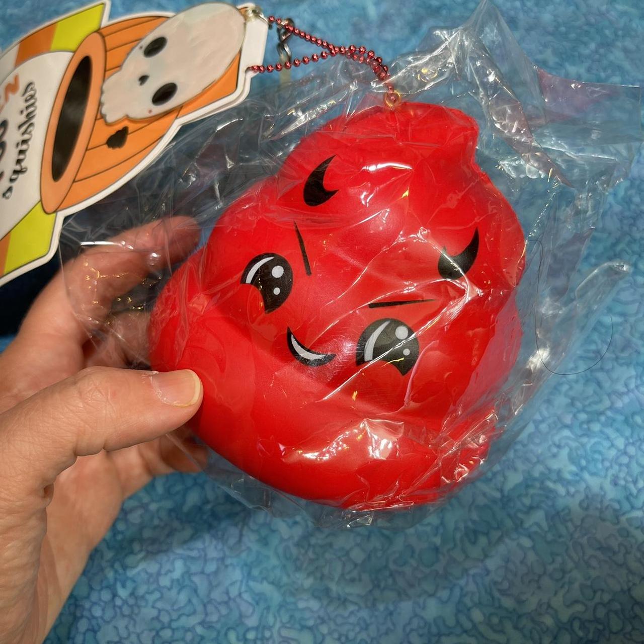 JUMBO Devil Poop Halloween Squishy Keychain 5 inches... - Depop
