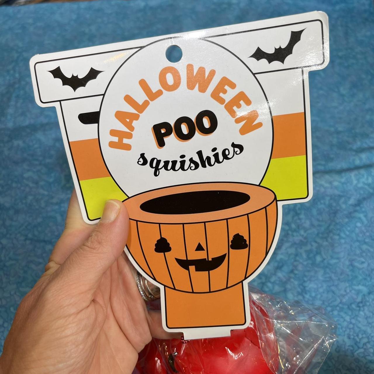 JUMBO Devil Poop Halloween Squishy Keychain 5 inches... - Depop