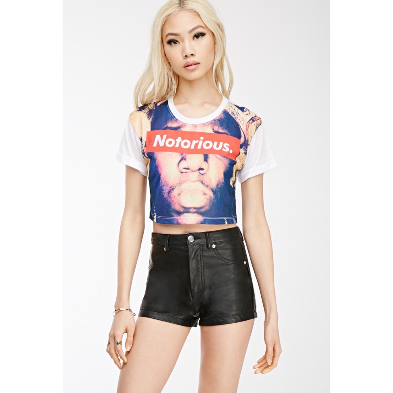 👑Notorious BIG crop top 👑 worn only a few times, in... - Depop