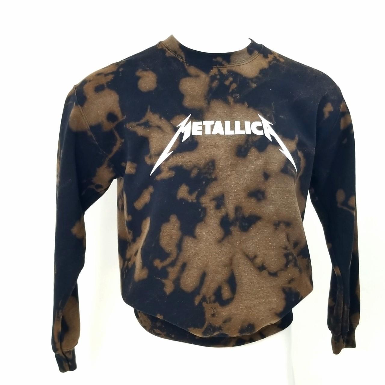 METALLICA Acid Washed, Distressed Pullover Crewneck,... | Depop