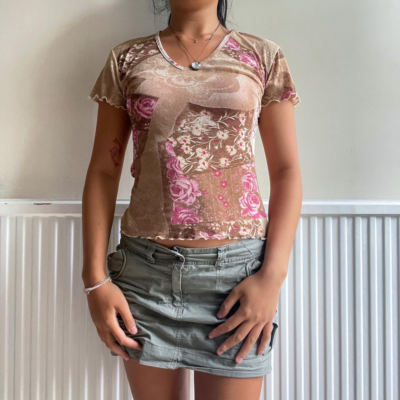 vintage sheer t shirt top• worn on size 6-8 •... - Depop