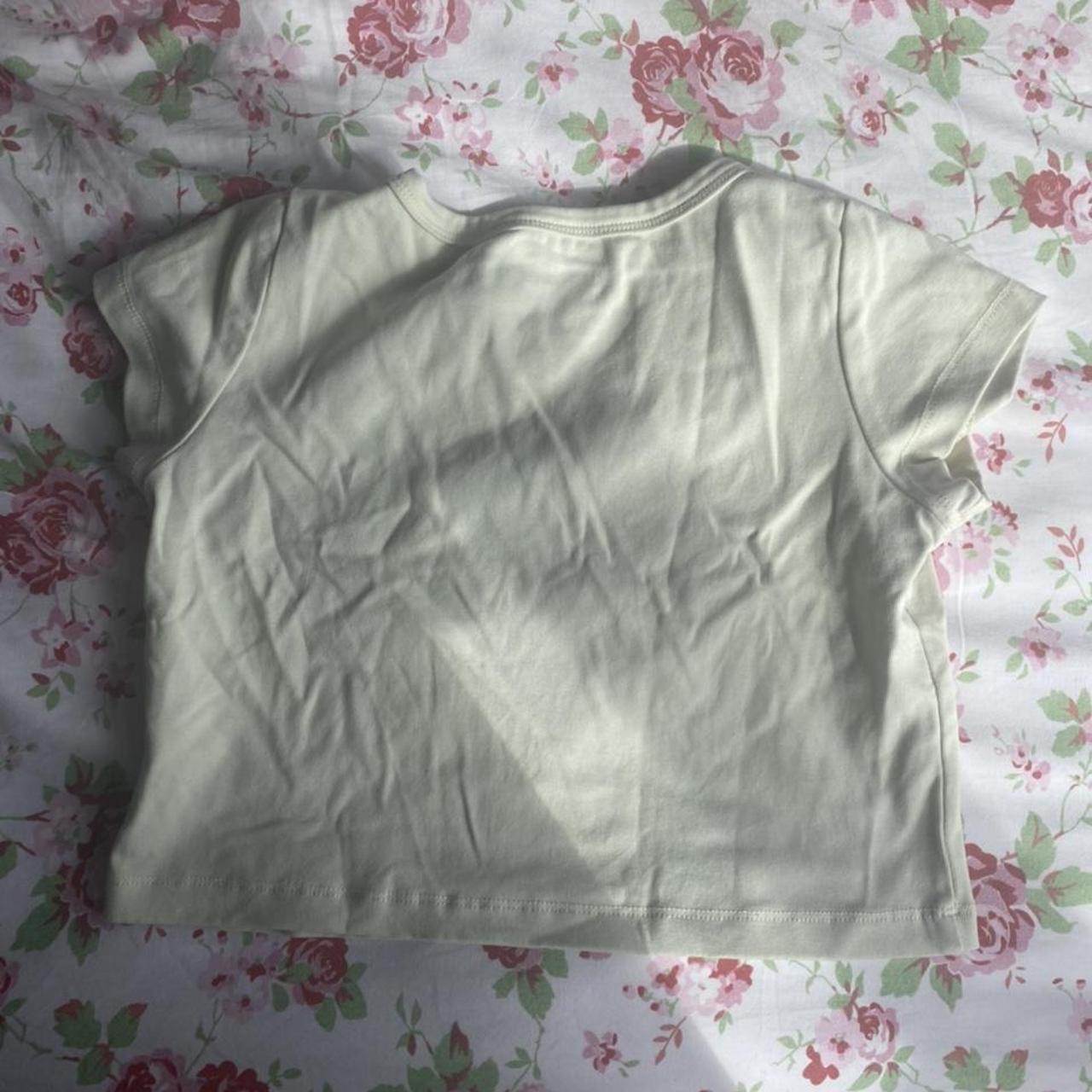 Women's Cream Crop-top | Depop