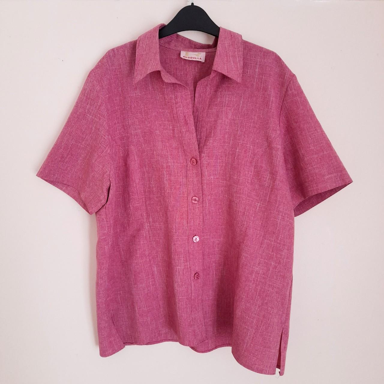genuine 80s Riddella button up pink shirt Unreal... - Depop