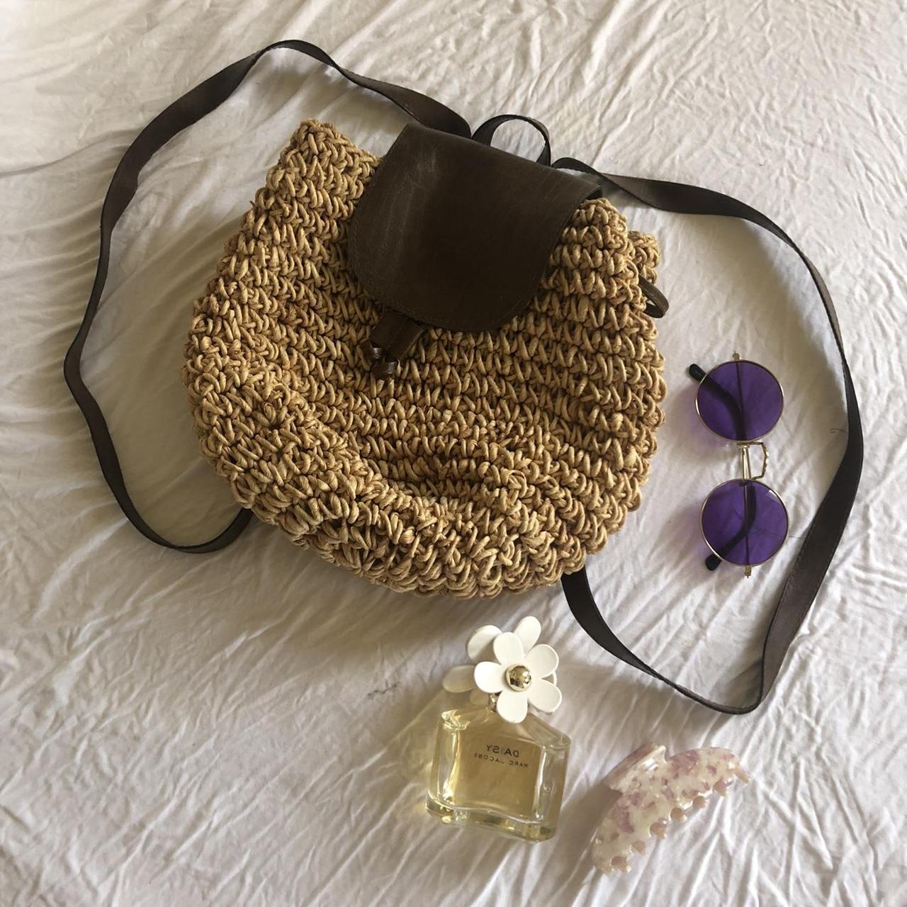 Adorable straw backpack purse, perfect for festivals... - Depop
