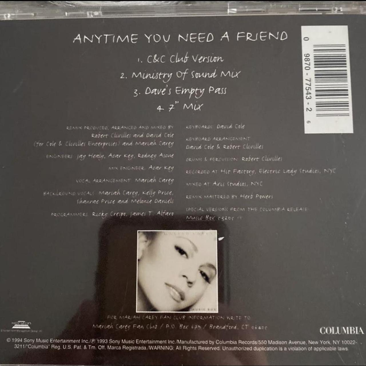 Mariah Carey Anytime You Need A Friend CD... - Depop