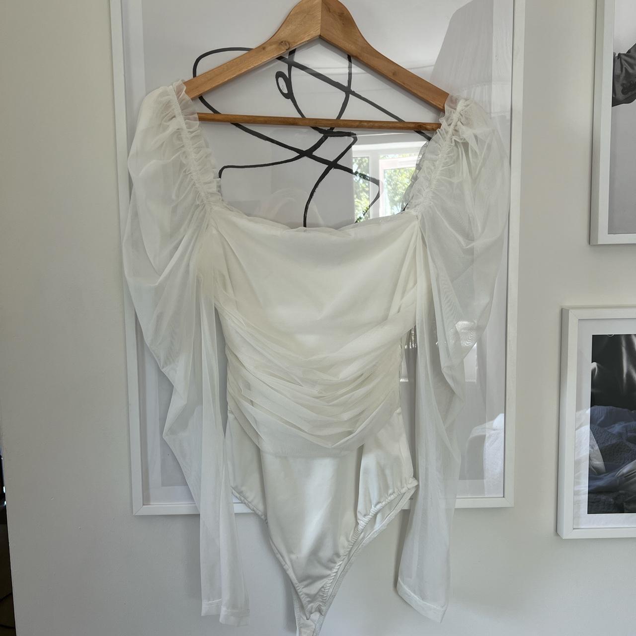 Women's White Bodysuit | Depop