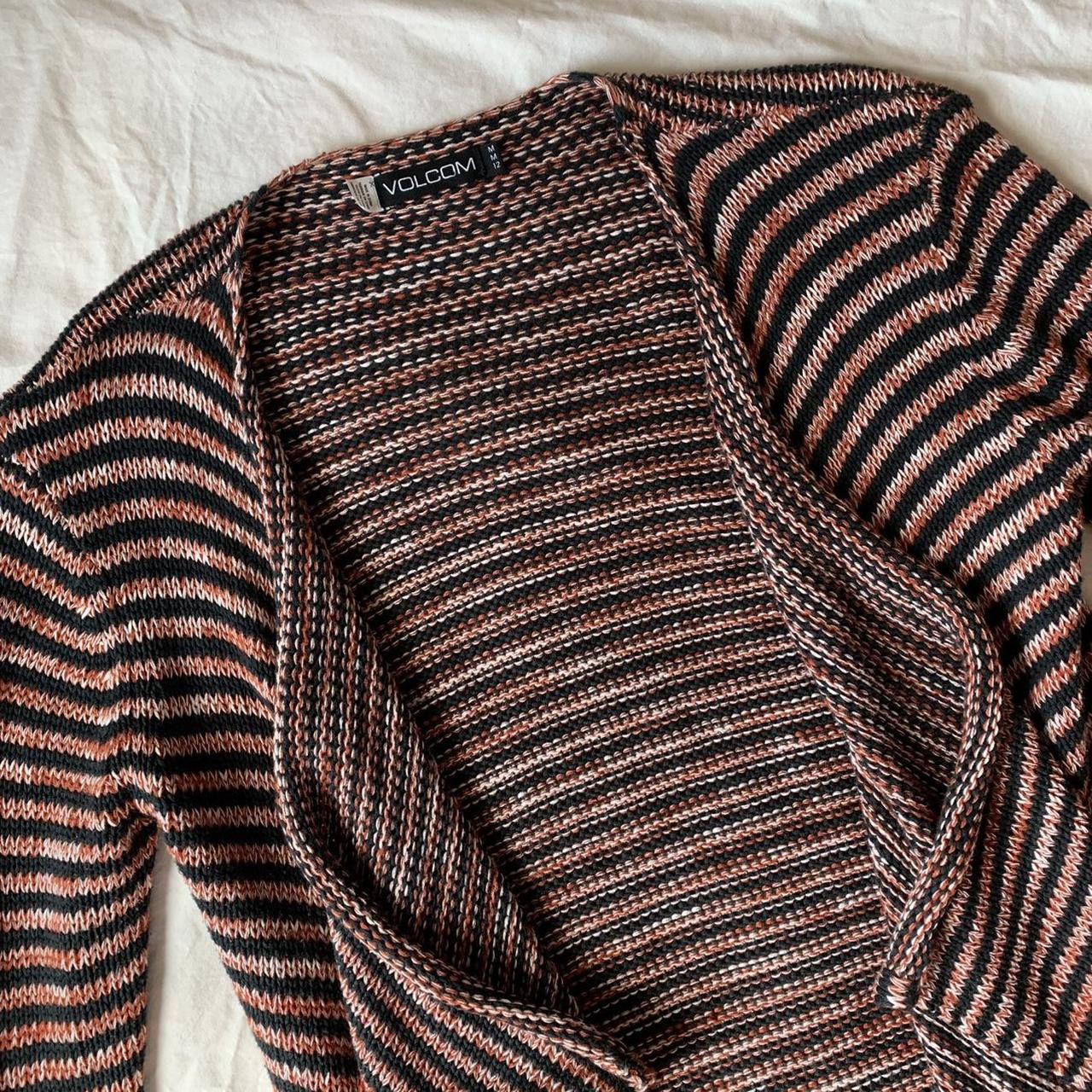 Red, white and black knit cardigan Brand:... - Depop