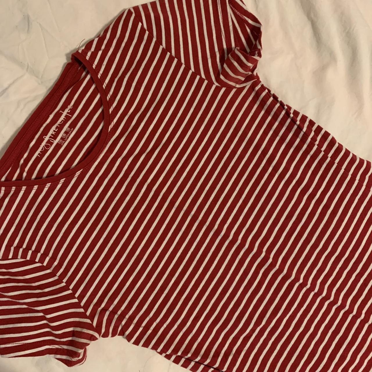 Red and white stripe top Brand: atmosphere Size:... - Depop
