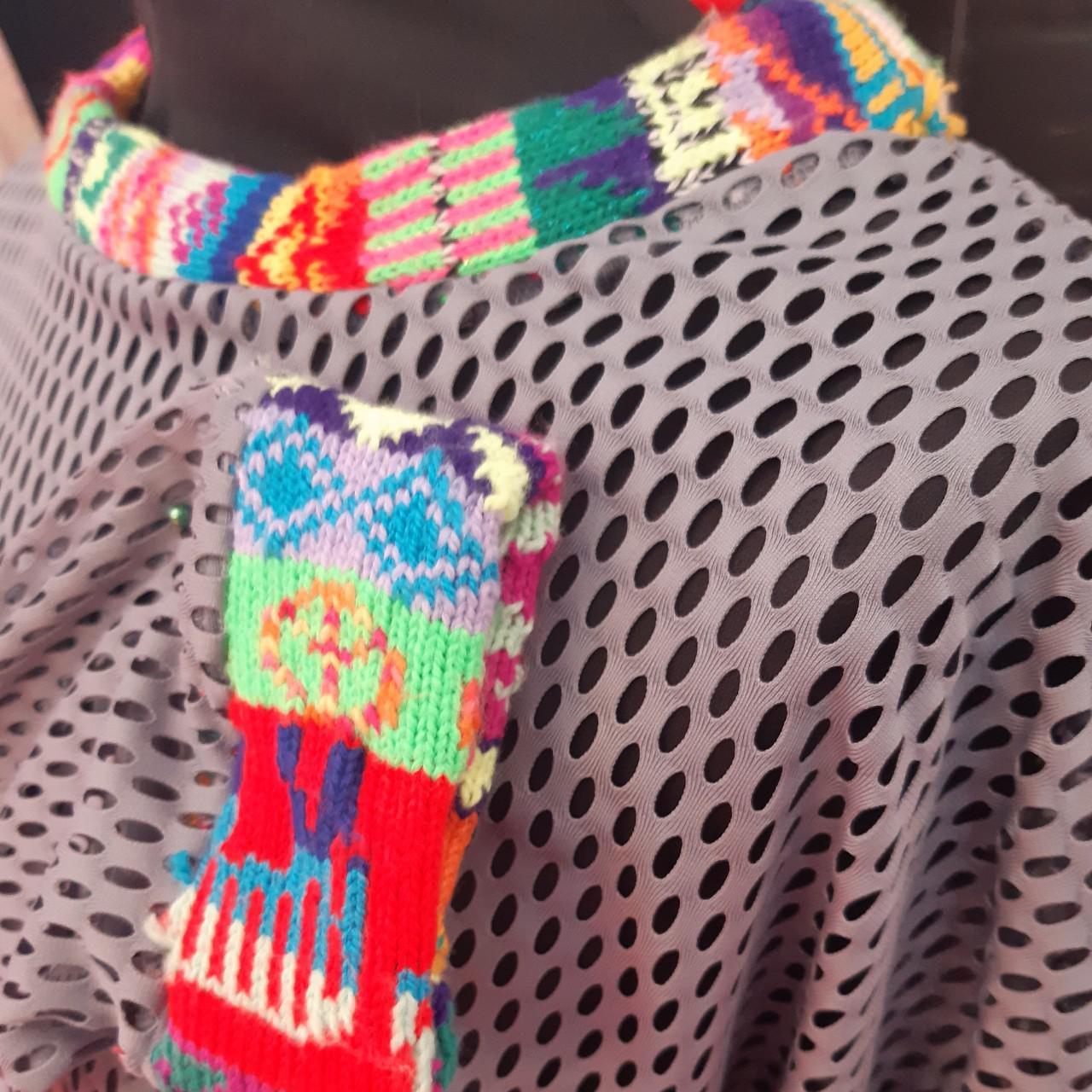 Jumper in grey sports mesh. Feature side vents,... - Depop