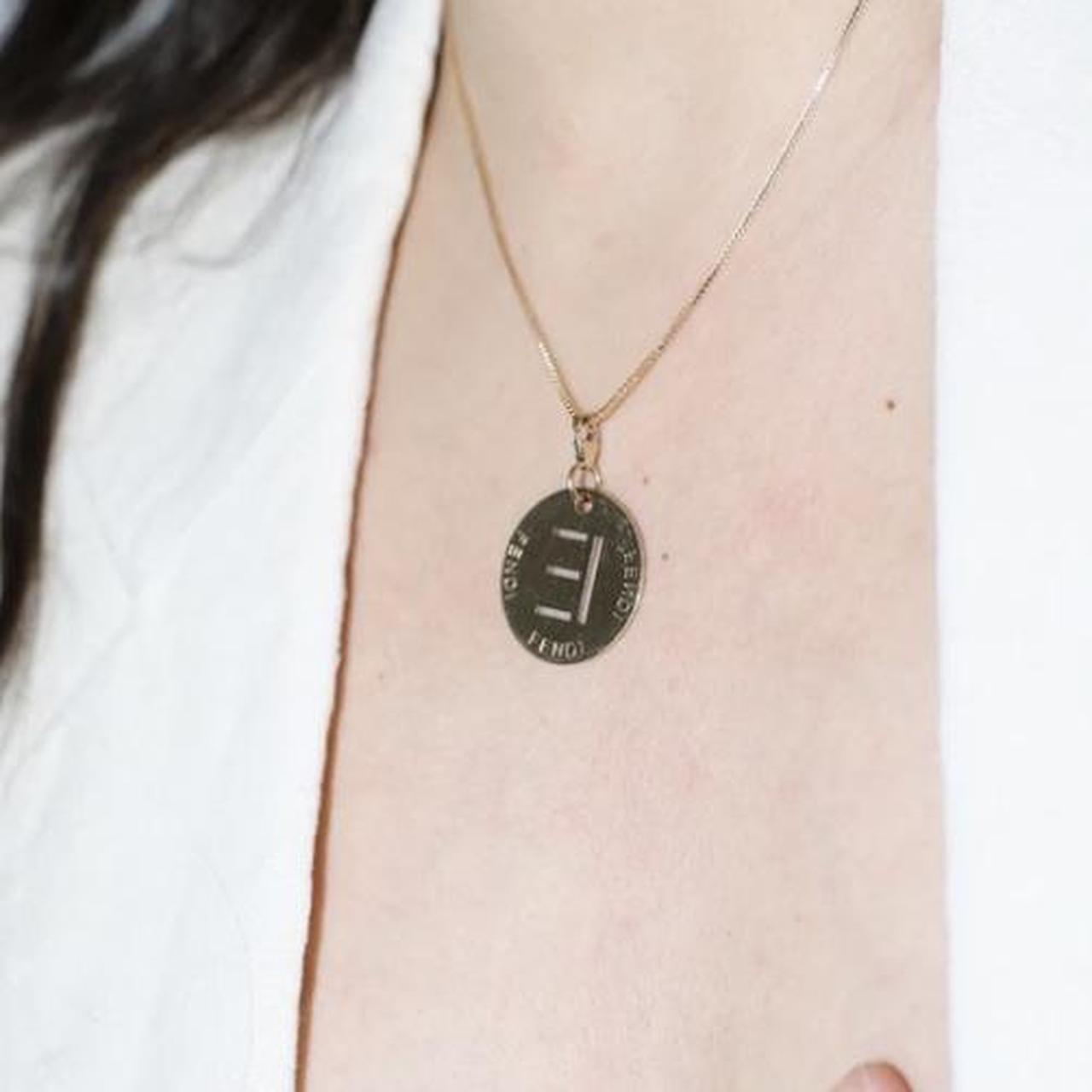 Fendi Letter "E" Identification Gold Tone Charm... - Depop