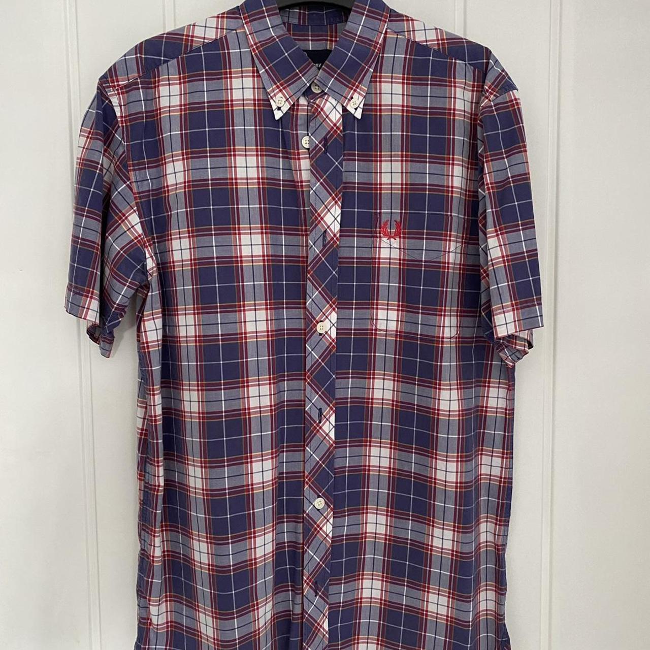 Fred Perry checkered shirt barely worn - Depop