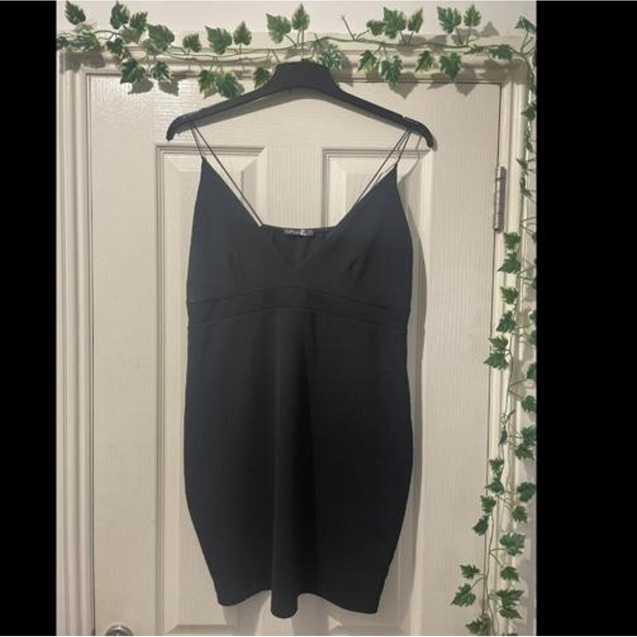 Little black mini strappy dress #LBD #bodycon #plussize - Depop