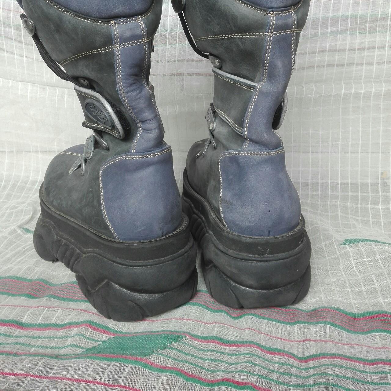Rare vintage Swear Platform Boots size 4 Blue... - Depop