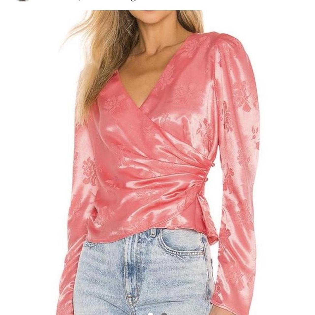 Bardot Women's Pink and Red Blouse | Depop