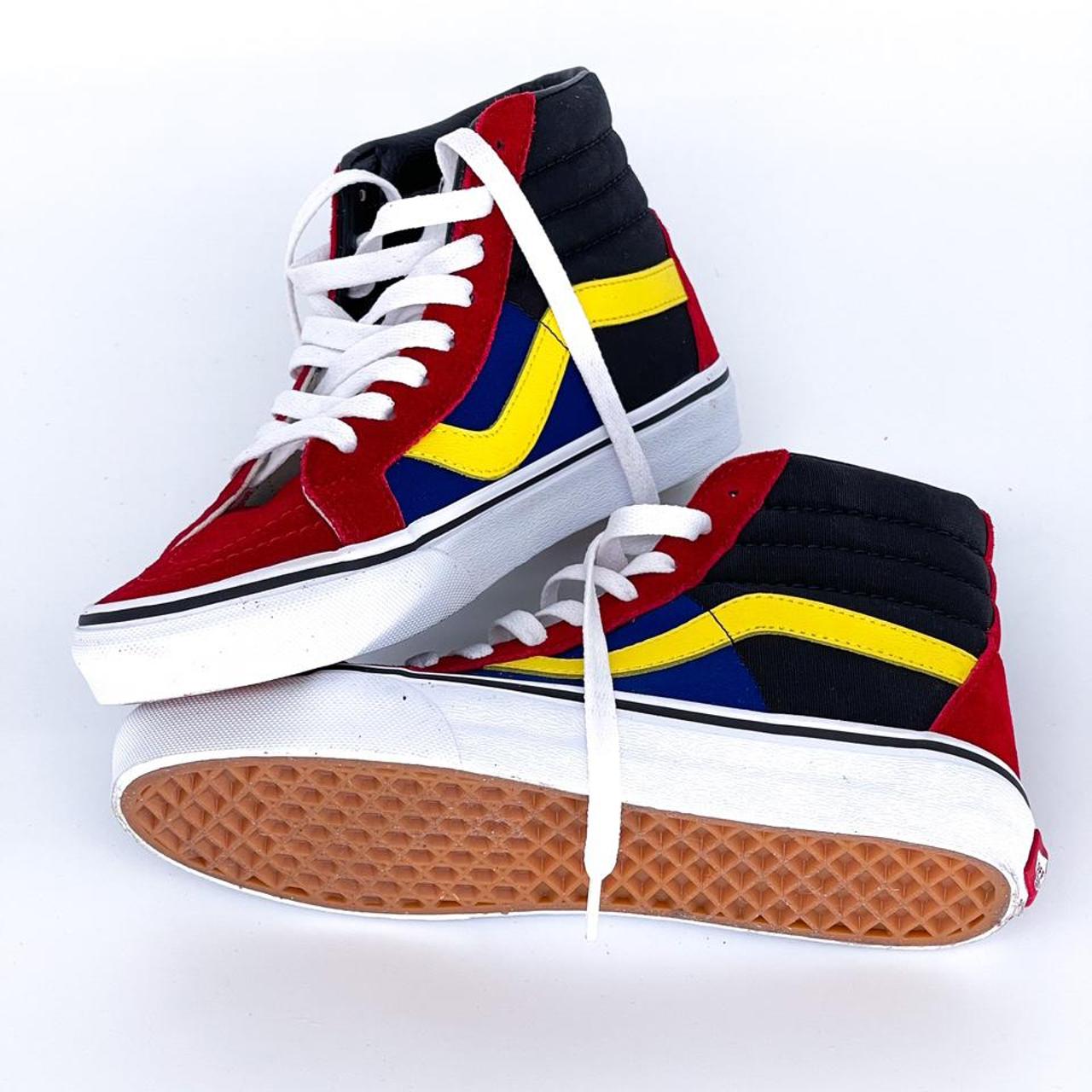 Multicolored high top vans, never worn in new... | Depop