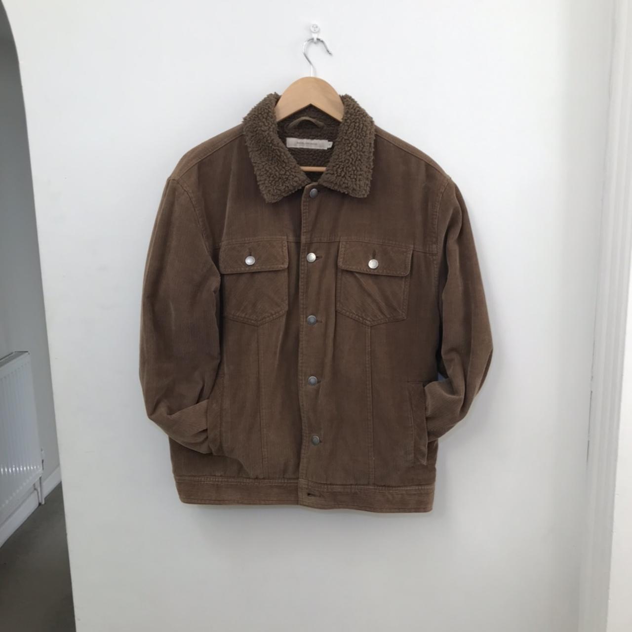 Brown Corduroy John Rocha Jacket Warm with woollen... - Depop