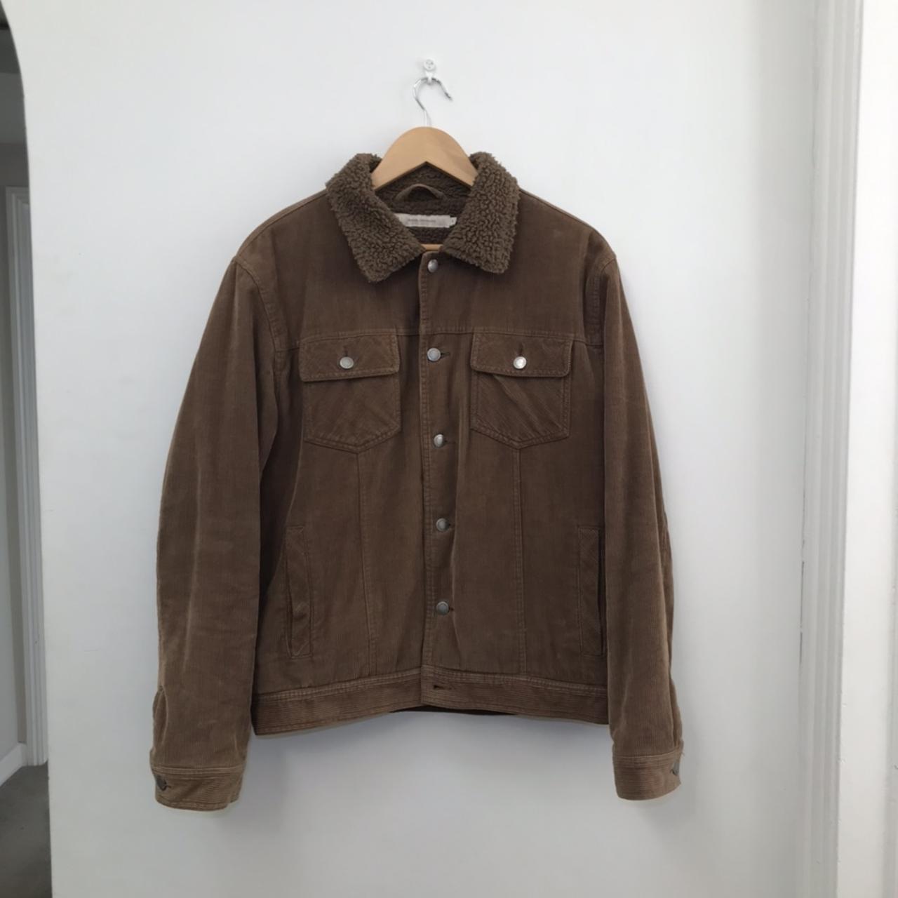 Brown Corduroy John Rocha Jacket Warm with woollen... - Depop