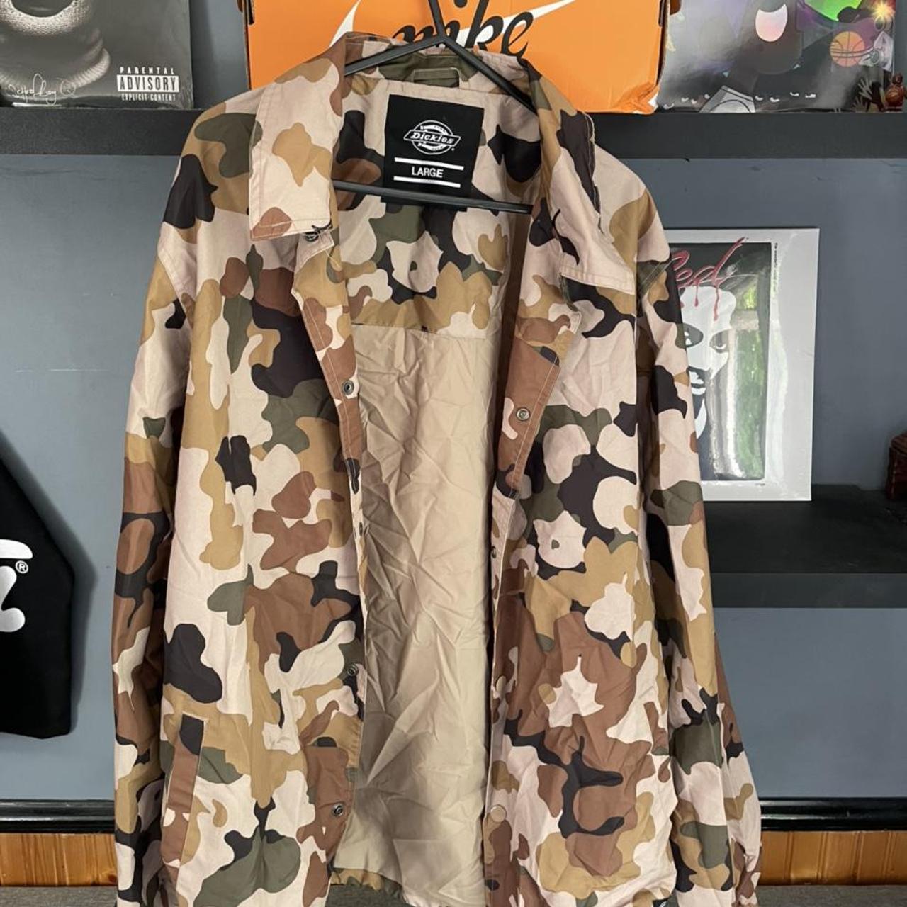 Dickies camo jacket Good festival piece Size medium - Depop