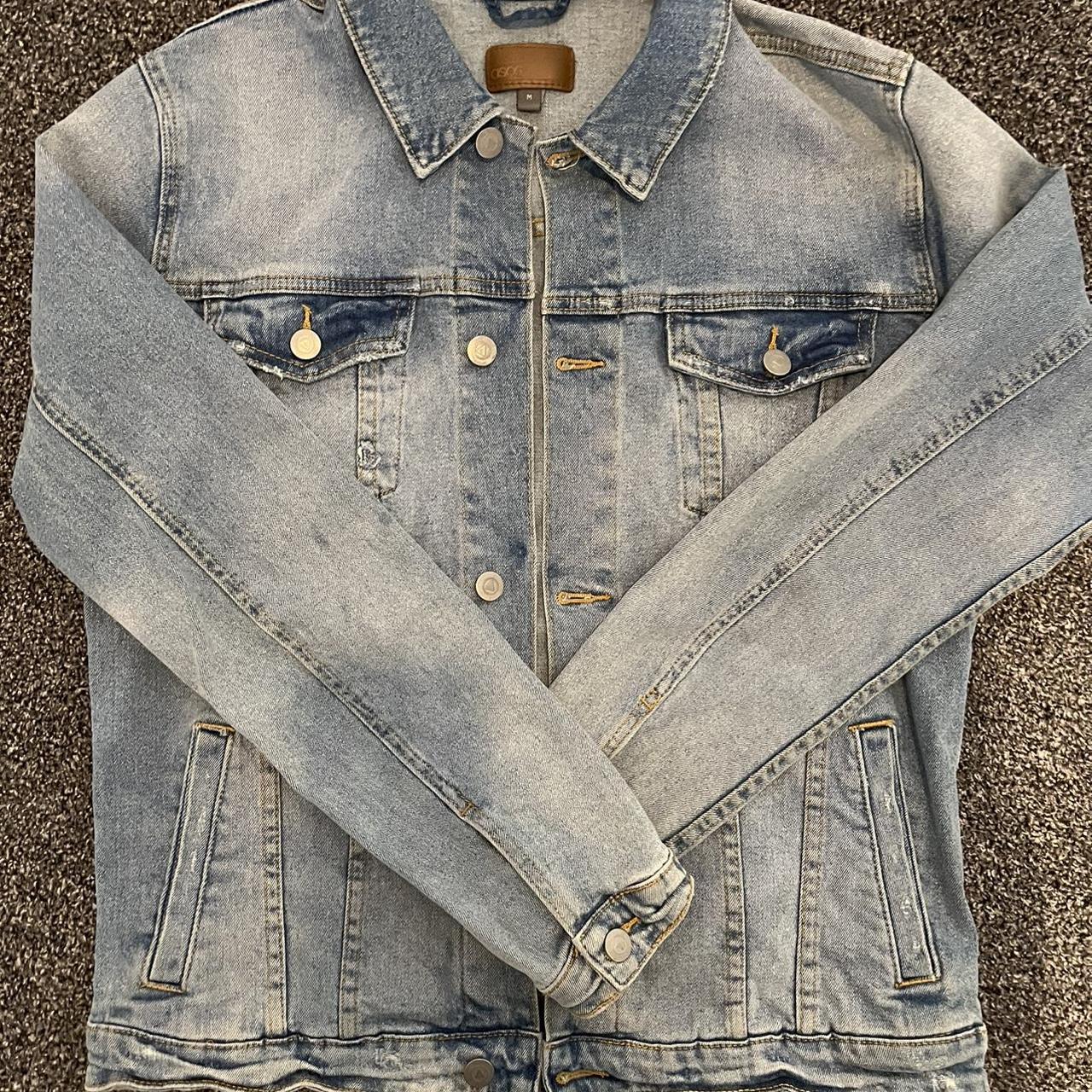 Mens asos denim jacket Size M #denimjacket - Depop