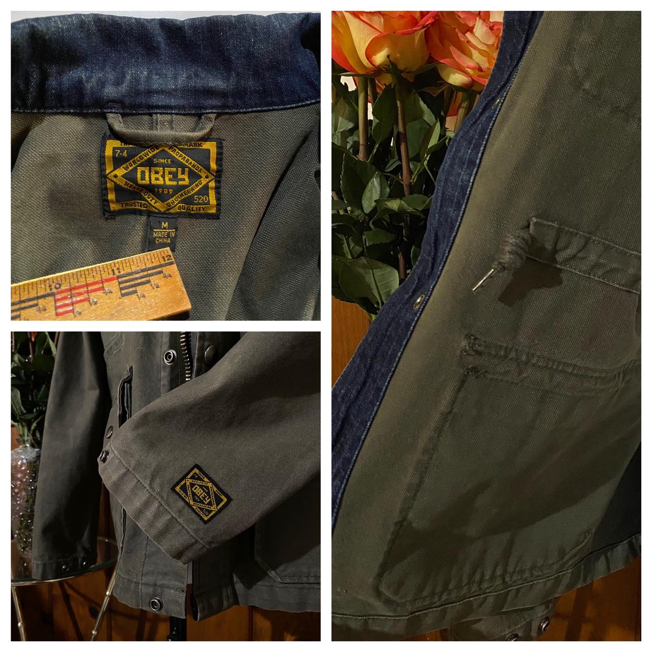 Obey Men's Khaki Jacket | Depop