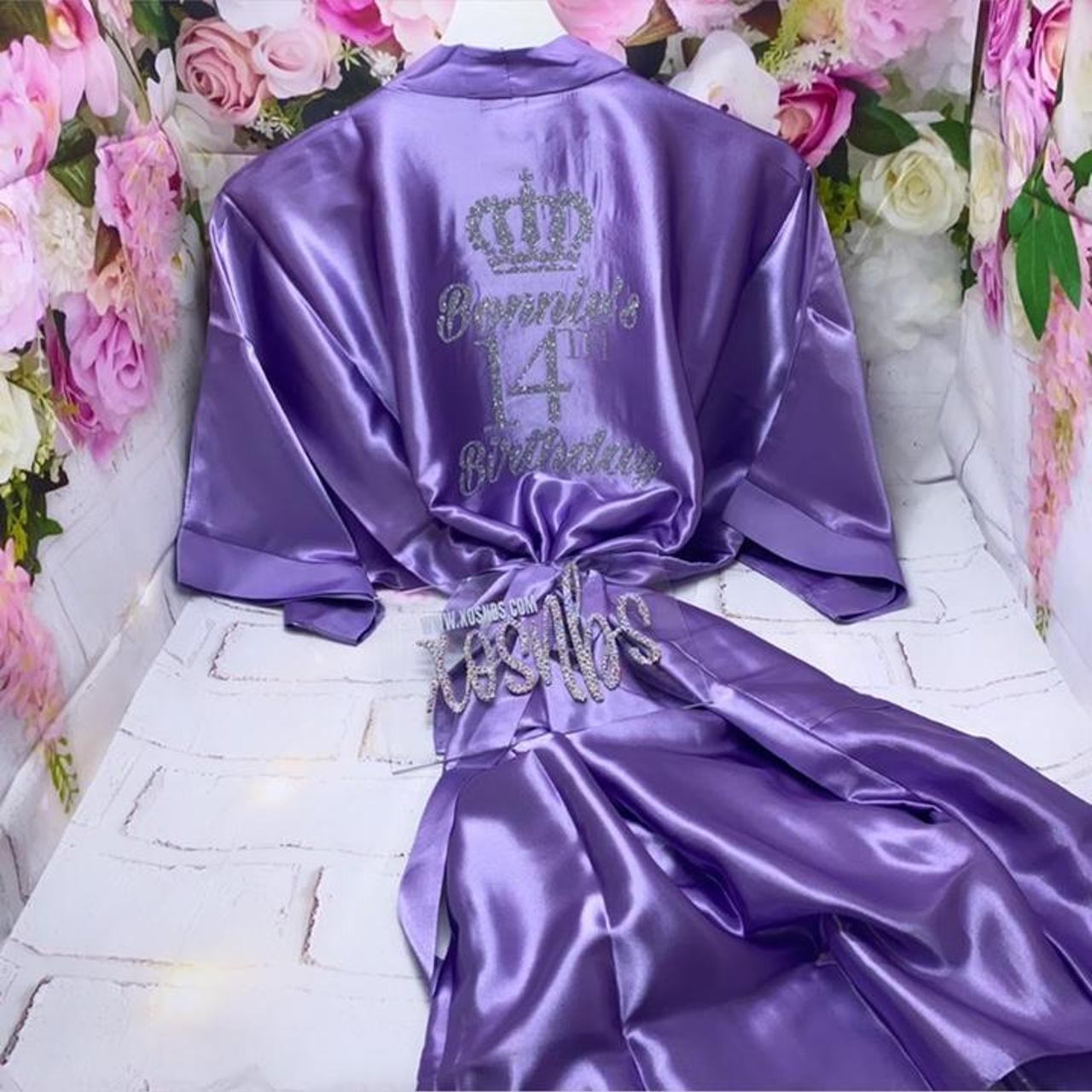 Women's Purple and Silver Robe | Depop