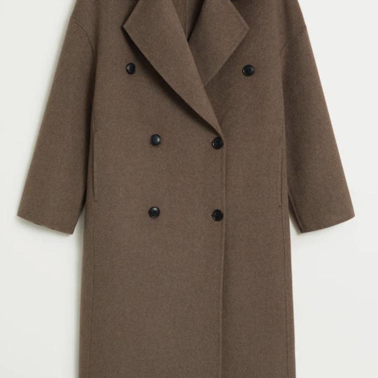 Mango Handmade Wool Coat Beautiful coat, worn only... - Depop