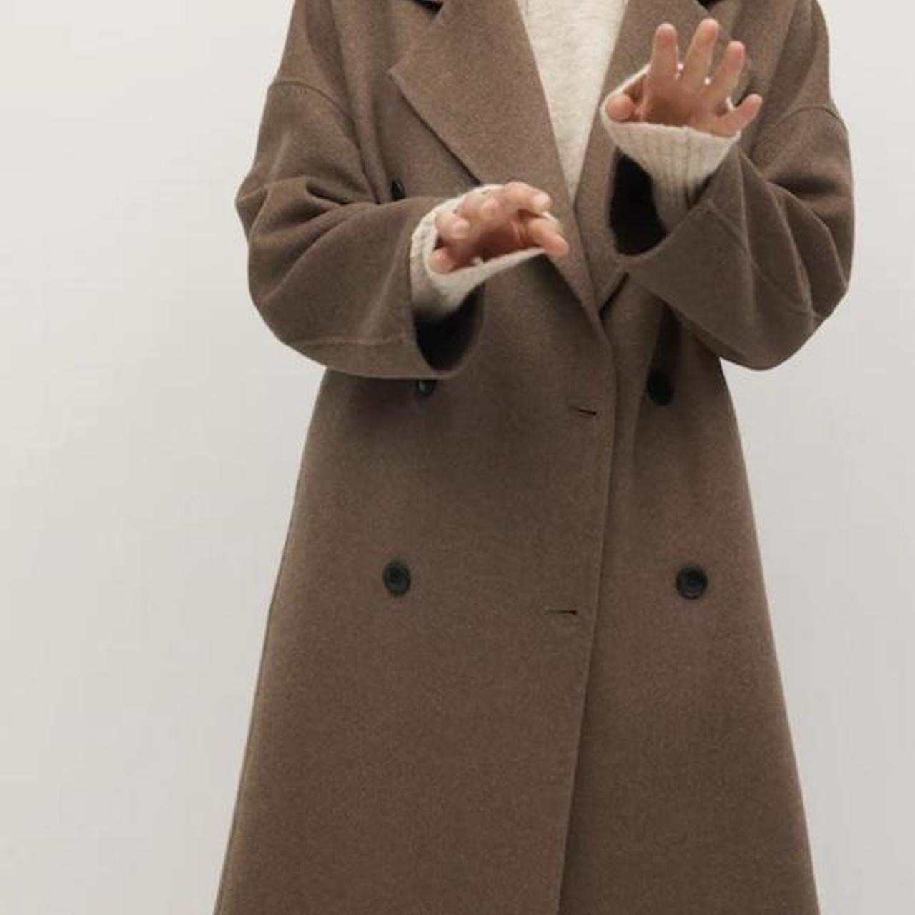 Mango Handmade Wool Coat Beautiful coat, worn only... - Depop